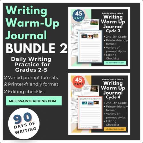 Writing Warm Up Journal Semester 2 for 2nd 3rd 4th 5th Grade Printable ...