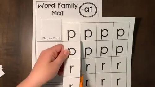 Word Families Word Building Mats Short A by The Teacher Tourist ...