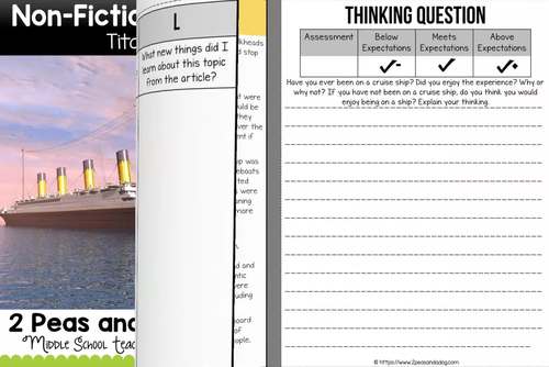 The Titanic Non-Fiction Article by 2peasandadog | TPT