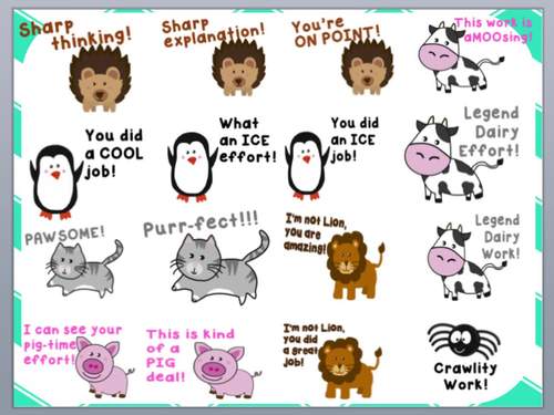 Cute Digital Stickers for Online Learning Google Classroom & Seesaw ...