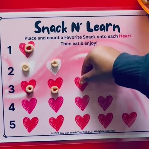 Heart Counting Mat 1–5 | Valentine’s Math Activity| Preschool Number ...