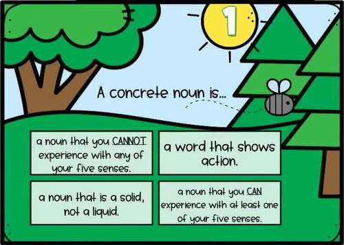 Concrete vs. Abstract Nouns Boom Cards™ Digital Task Cards | TPT