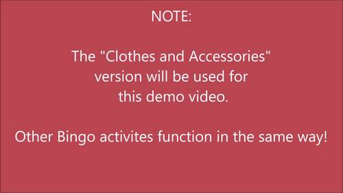 SPANISH DIGITAL INTERACTIVE BINGO BUNDLE For Vocabulary Words GOOGLE SLIDES