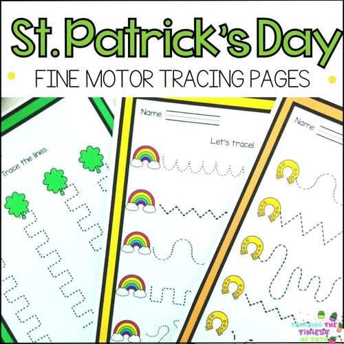 St. Patrick's Day Preschool Toddler Activities| Tracing Line Fine Motor ...
