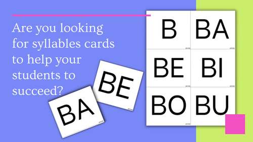 Spanish Syllables. SÍlabas en Español. Black Font by MONTEVIDEO Printables