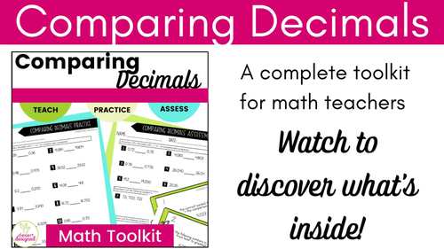 Comparing Decimals Unit - 5th grade - Notes, Activities, Assessment ...