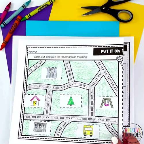 Map Skills Activities and Worksheets Perfect For Me On A Map Cardinal ...