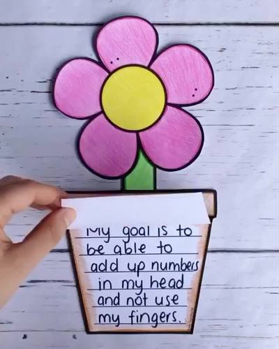 Flower Goal Craftivity and Bulletin Board by My Teaching Pal | TPT