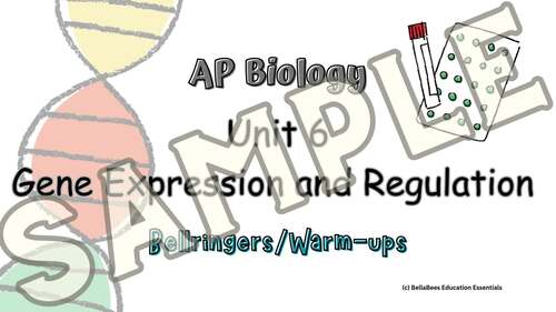 AP Biology Unit 6: Gene Expression & Regulation |15+ Bellringers w/Answers (PPT)