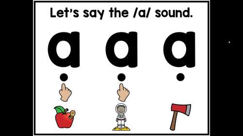 Alphabet Letter PowerPoints: Letters A-E with Seesaw Practice Slides