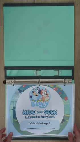 Bluey Prepositions Interactive Storybook/Seek and Find Busy Book