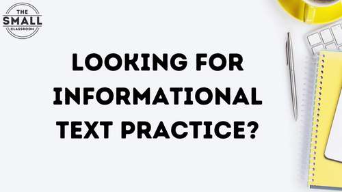 Informational Text Task Cards Digital Boom Cards by THE SMALL CLASSROOM