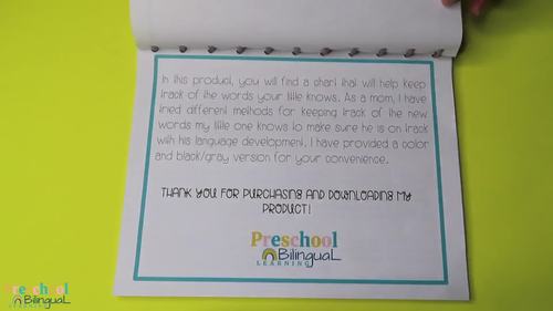 Vocabulary Tracking Chart for Toddlers by Little Dreamers Publishing