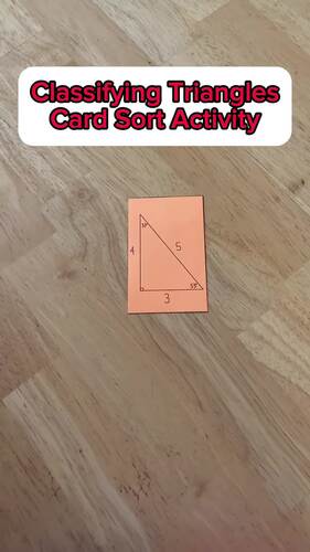 Classifying Triangles Card Sort Interactive Geometry Activity Tpt 6802