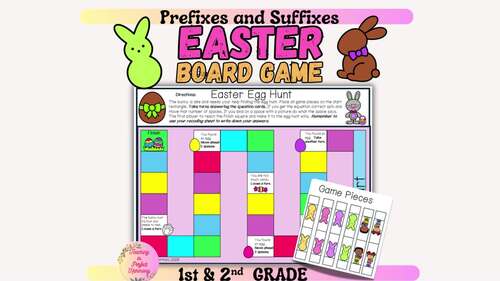 Suffix and Prefix Easter Board Game by Teaching in Perfect Harmony