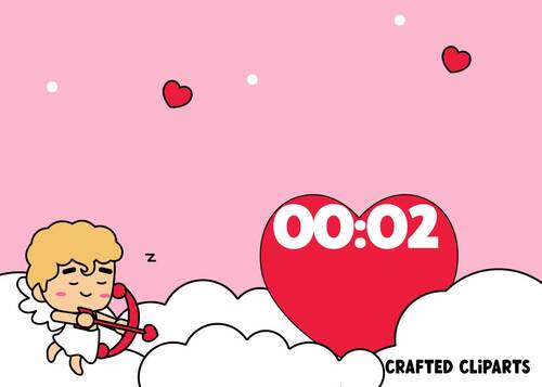 Valentine's Day Visual Timer Classroom Management Tool Transition Countdown