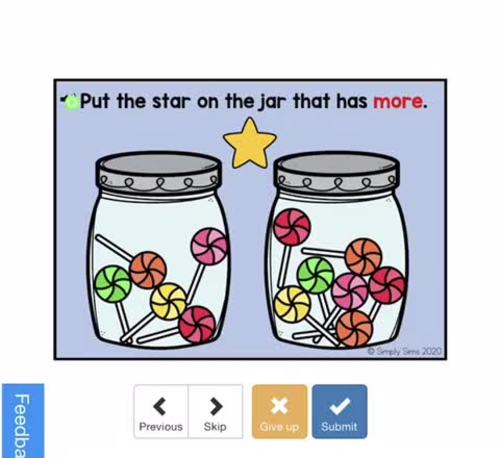 More or Less | Counting | Comparing Numbers 1-10 | Boom Cards | Math | Fall