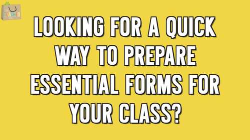 Essential Forms- EDITABLE and AUTOFILL by Renee Dooly | TpT