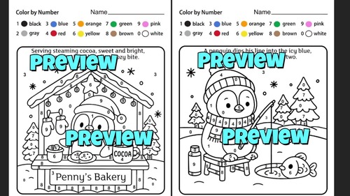 Penguin Activities, Arctic Animals Winter Craft, Coloring Pages, 2D Shapes