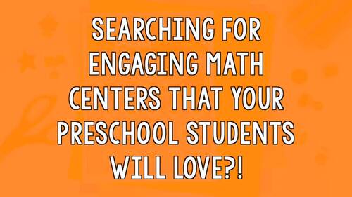 Pre-K Summer Math Center Games |May and June Preschool Centers | TPT