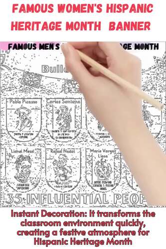 Famous Men's Hispanic Heritage Month Banner Bulletin Board Spanish ...