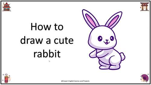 Chinese New Year 2023 Rabbit Directed drawing instructions | TPT