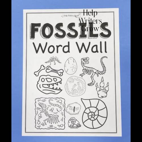 Fossils Word Wall by Help Writers Grow | TPT