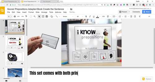 Positional Words Prepositions Adapted Book & Task Cards Soccer | TpT