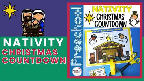 Nativity Christmas Countdown Calendar and Activities by Preschool SOS