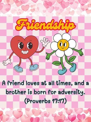 RETRO FEBRUARY BULLETIN DECOR WITH BIBLE VERSES by Mrs THS | TPT