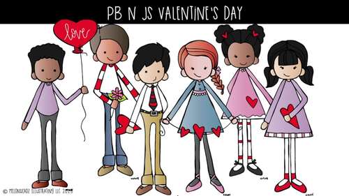 PB n Js clip art, Valentine's Day clip art Mini by Melonheadz Clipart