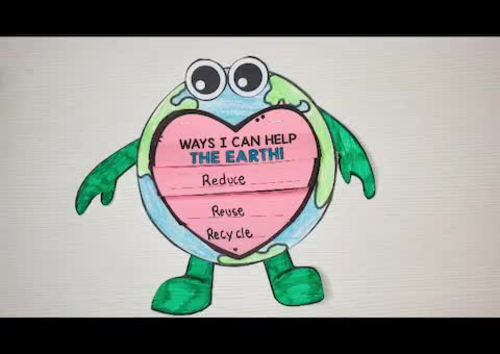 3R Activity | Earth Day Flipbook | Build your planet Craft by Ms Herraiz