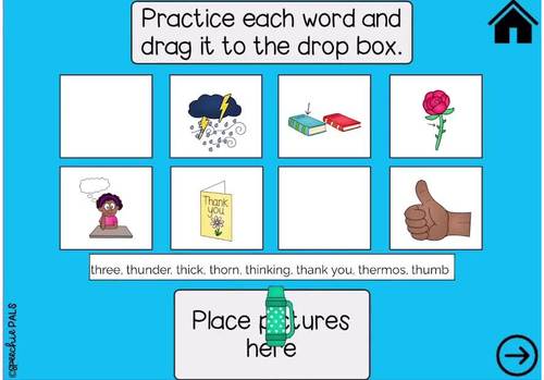 Birthday Party Articulation BOOM CARDS: TH by Speechie Pals | TPT