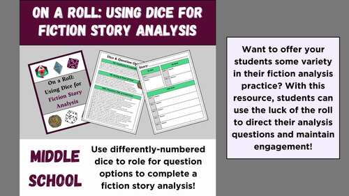 On a Roll: Using Dice for Fiction Story Analysis by Ms Swanny Reads