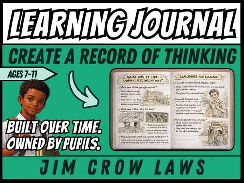 Segregation & Jim Crow Laws | Learning Journal | Grades 2-5 | TPT
