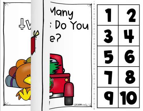 Interactive & Adaptive Book How Many Turkey's Pre-K Special education