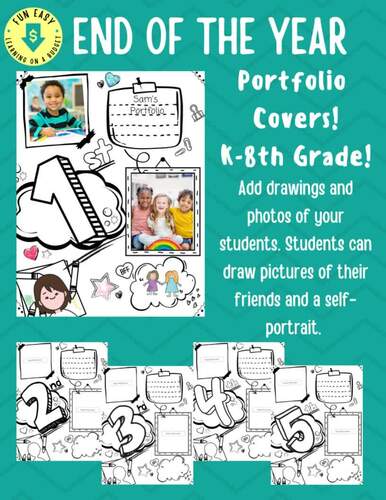 End of the Year Portfolio/Year in Review Cover-PDF easy download and print!