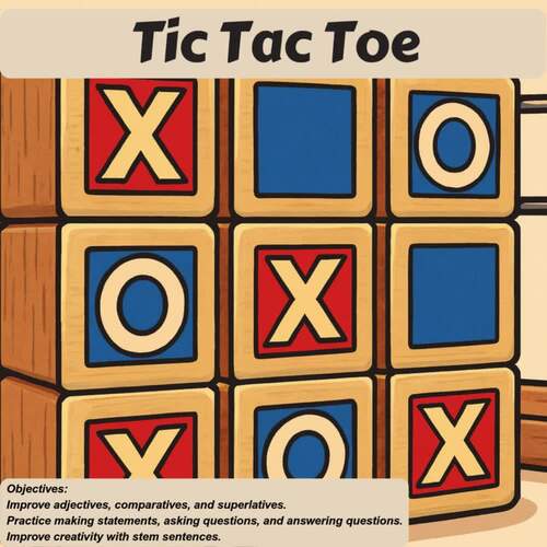 ESL Speaking & Grammar Activities: Tic Tac Toe (PDF + Editable PPT) by ...