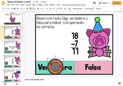 Restas | Digital Seesaw™ y Google Slides™ by Jorja's Dual Language ...