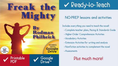 Freak the Mighty Novel Study Book Unit by The Teaching Bank | TPT