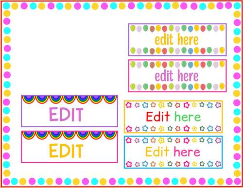 Printable Classroom Labels Bundle Pack, Name Labels, Back to School Labels