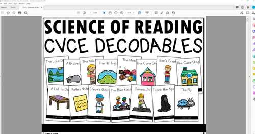 Science of Reading CVCE Decodables PRE-LOADED TO SEESAW & GOOGLE SLIDES