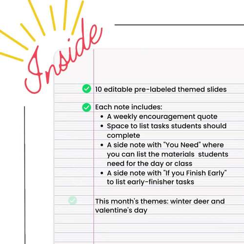 Valentine's Day Google Slides Template - Digital Daily Agenda Slides ...