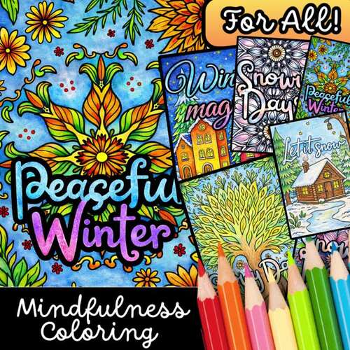Winter coloring sheets high school Zentangle Mandala Quotes Calm ...