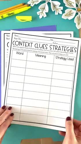 Winter Context Clues Worksheets Activities Passages Anchor Charts 3rd ...