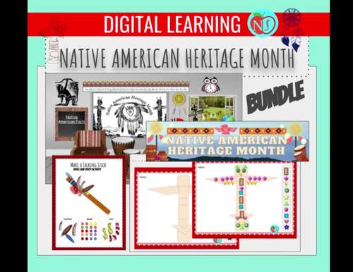 NATIVE AMERICAN HERITAGE MONTH | EDITABLE | Virtual Classrooms BUNDLE ...