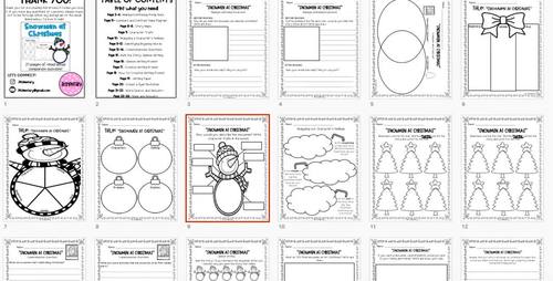 Snowmen at Christmas Book Companion | Christmas Read Aloud Activities