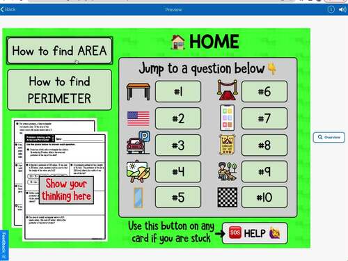 Perimeter & Area - Scaffolded Word Problem Boom™ BUNDLE | 4.MD.A
