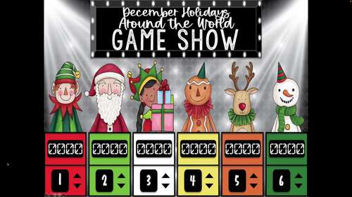December Holidays Around the World Game Show | ELA Skill Review | TpT