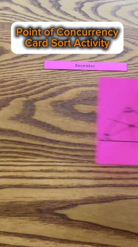 Triangle Centers Points of Concurrency Card Sort Interactive Geometry ...